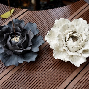 Mothers Day Gift Large Flower | Hand Sculpted Peony Flower Incense ...