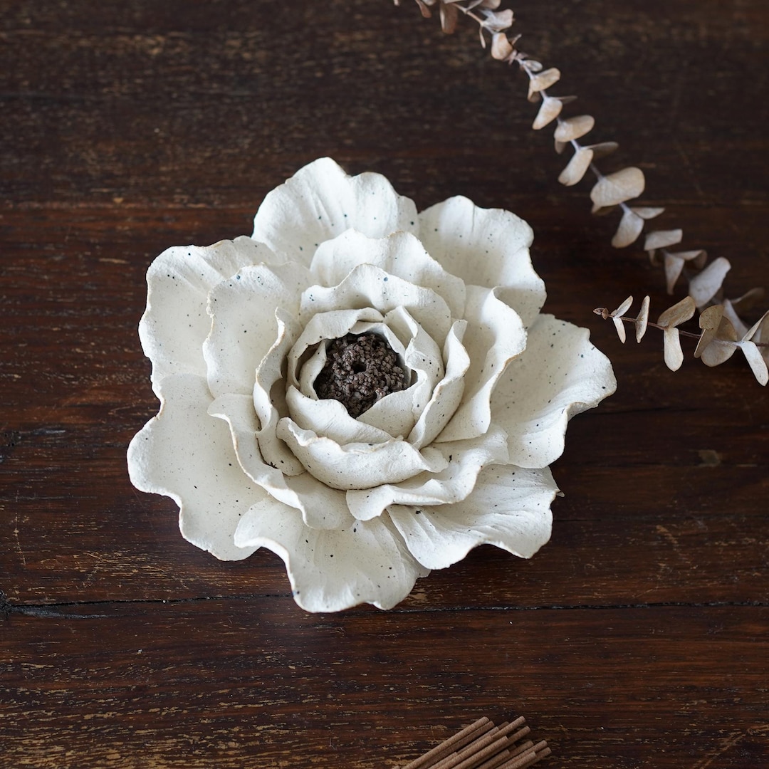 Mothers Day Gift Large Flower | Hand Sculpted Peony Flower Incense ...