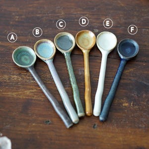 Small Ceramic Spoons --- Coarse Pottery Spoon,kitchen Decor, Coffee ...