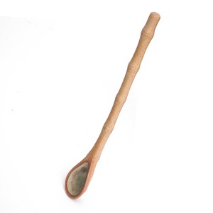 Stoneware Ceramic Coffee Spoon/bamboo Shape Handle Stir Stick,salt ...