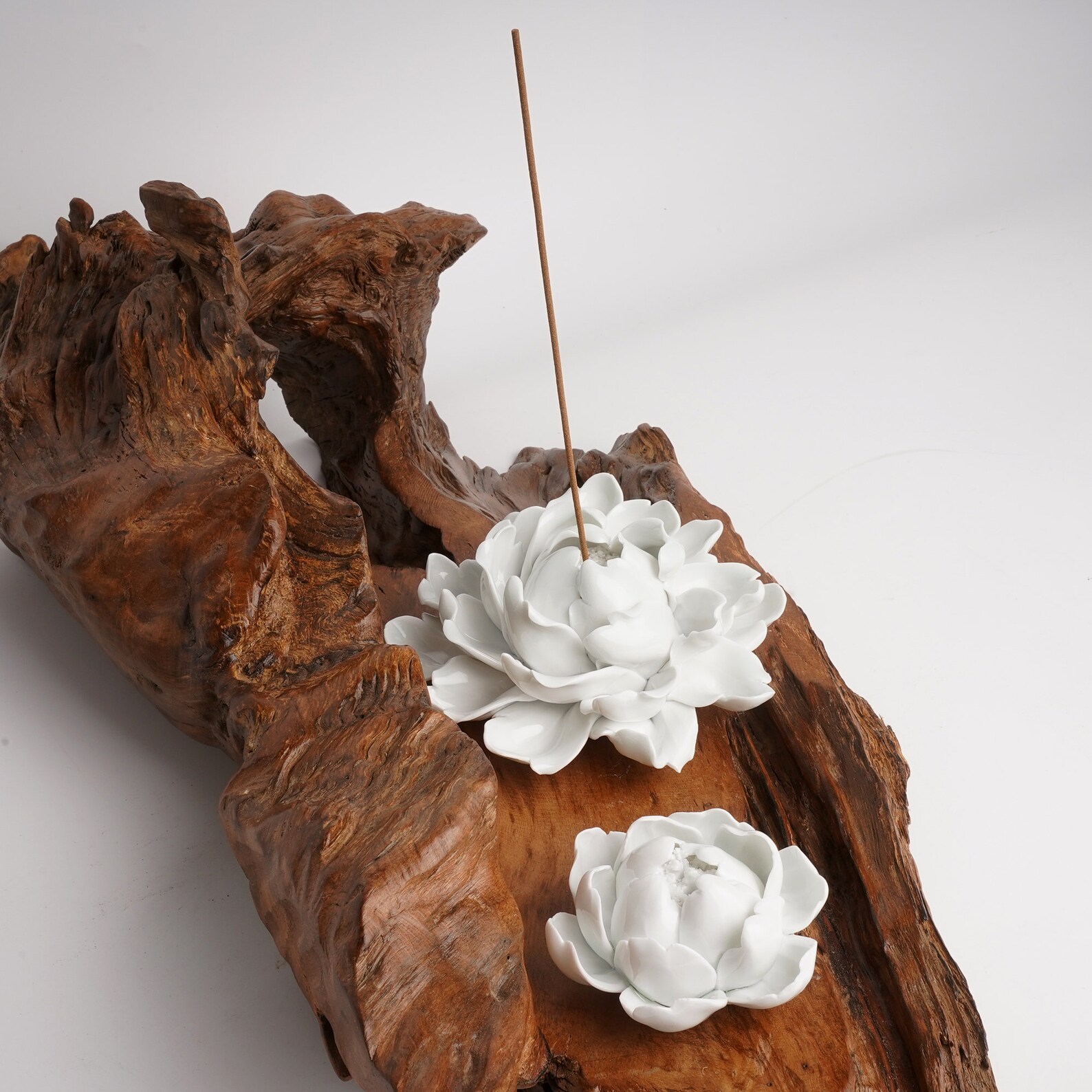 Hand Pinched Peony Flower Incense Holder,floral Incense Holder,flower ...