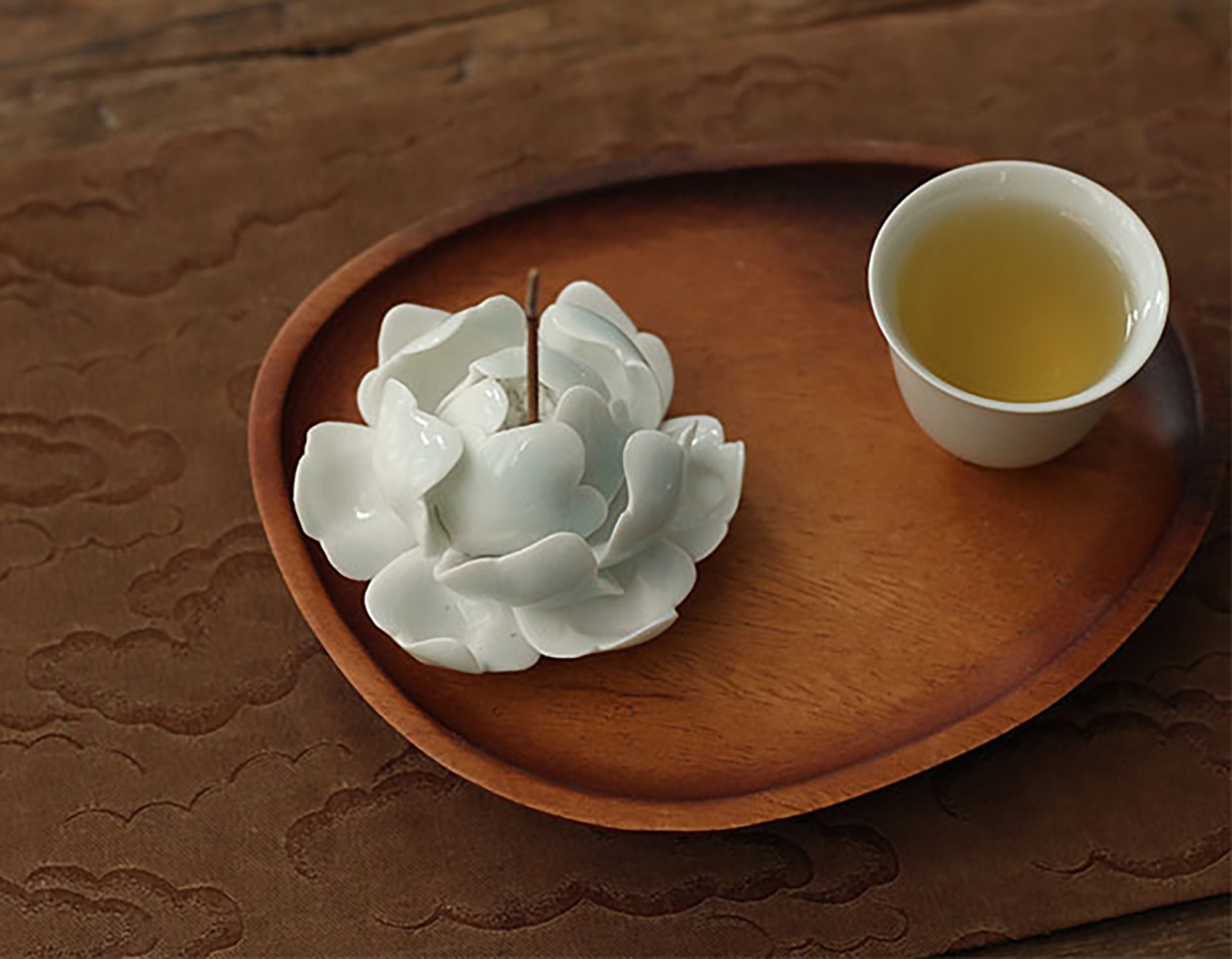 Hand Pinched Peony Flower Incense Holder,floral Incense Holder,flower ...