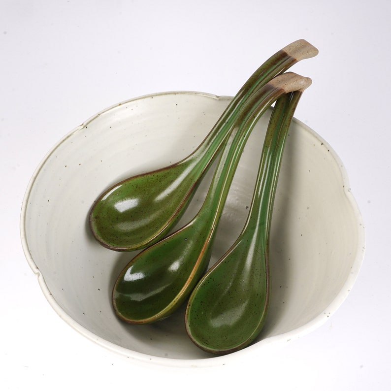 Asian Soup Spoon,ceramic Ramen Spoon,6.6inch Japanese Pho Spoon With ...