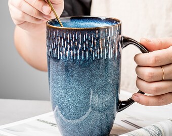 Large Blue Mug - Etsy
