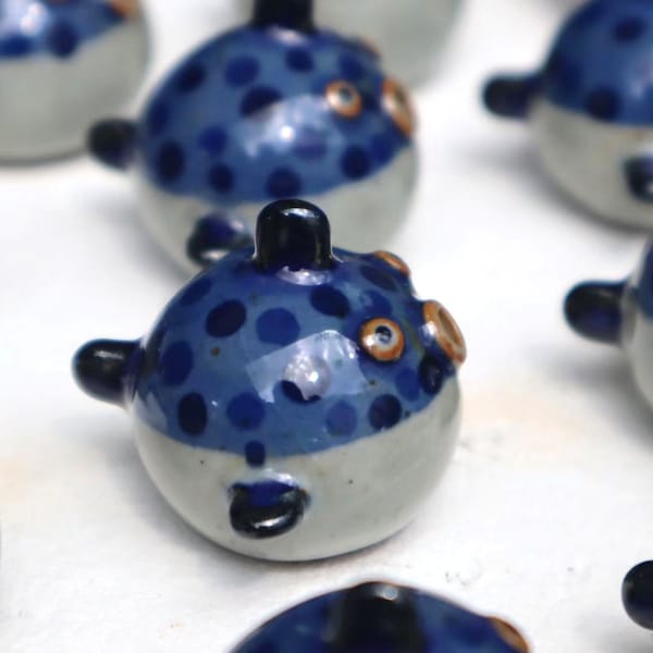 Ceramic Puffer Fish - Etsy