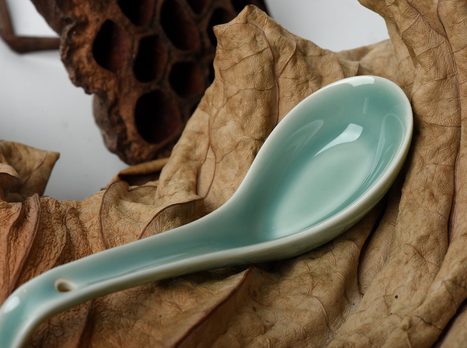 Chinese Ceramic Spoon Blue Spoon Ramen Spoon Soup Spoon - Etsy