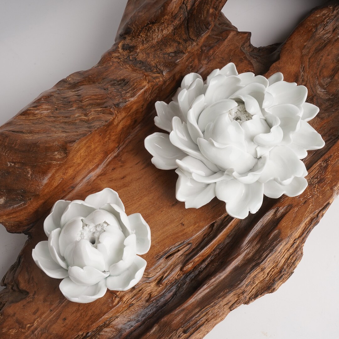 Hand Pinched Peony Flower Wall Decoration,flower Ornament,wall Hanger ...