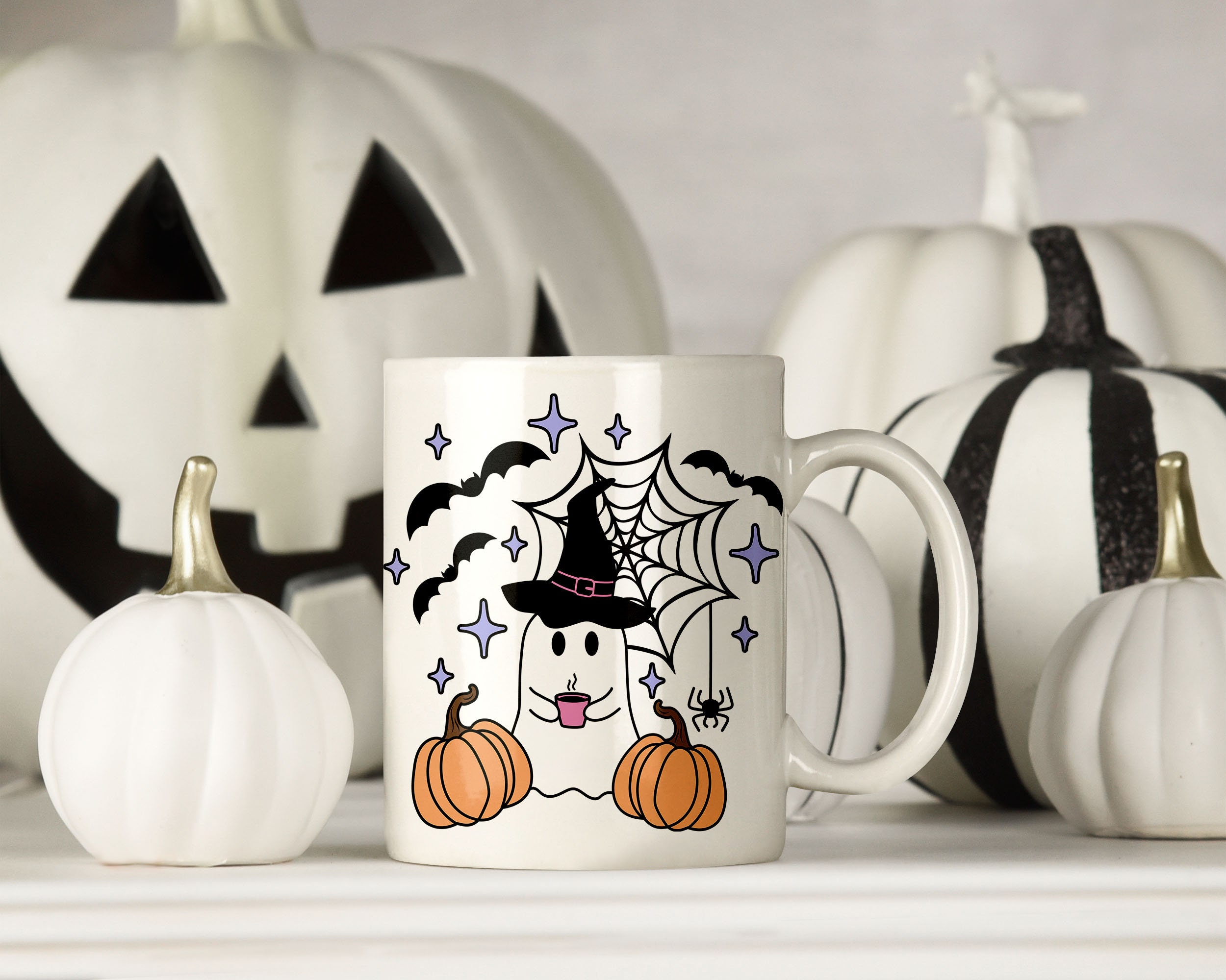 Retro Halloween SVG PNG Cute Ghost Svg Bundle Halloween Svg - Etsy