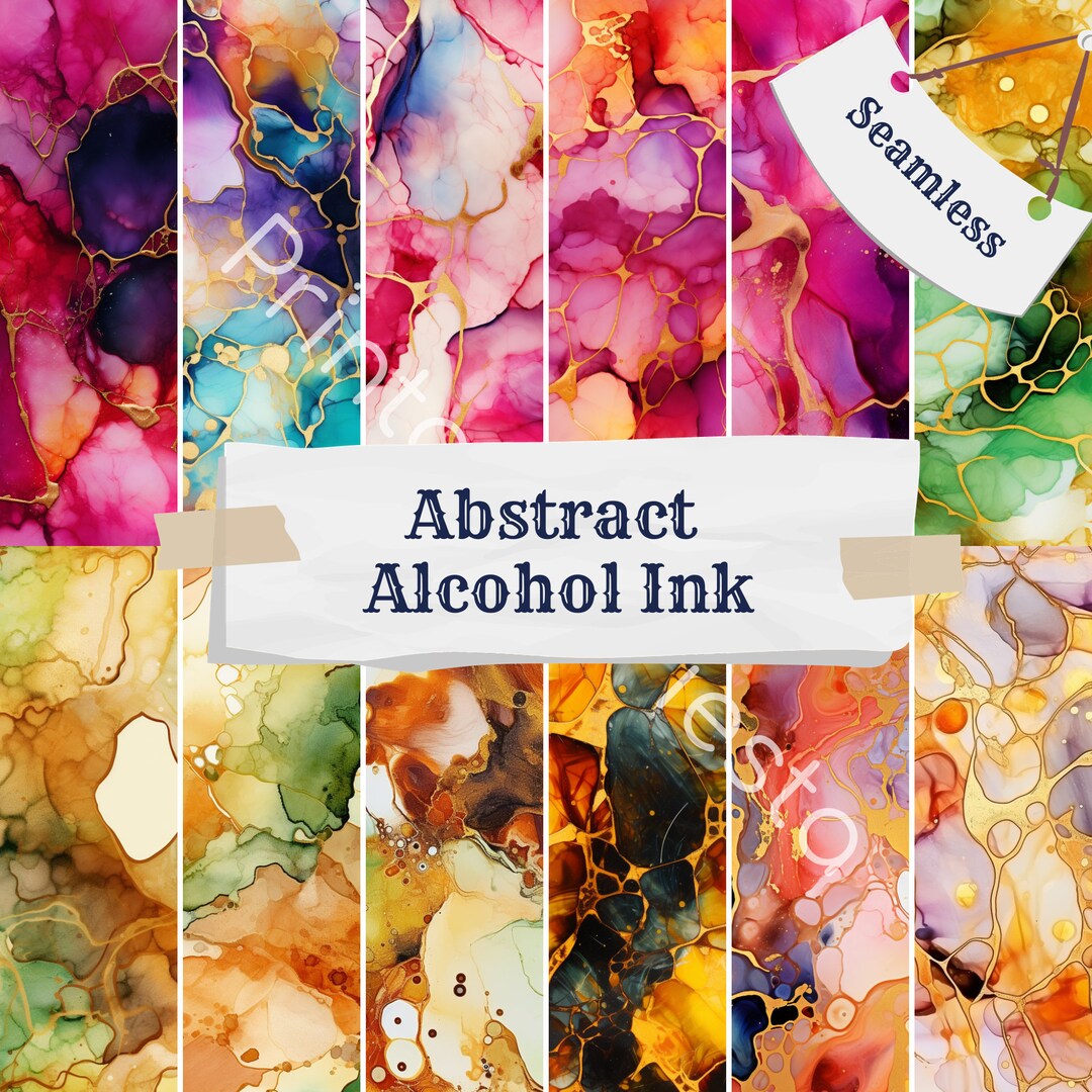 12 abstract,alcohol Ink Seamless Pattern 12x12in 300DPI Commercial Use ...