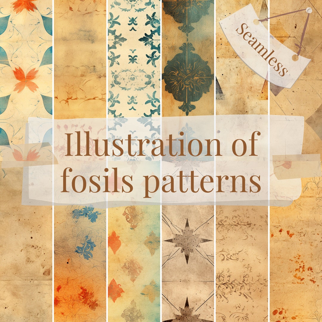 12 vintage Paper Seamless Pattern for Scrapbooking Crads - Etsy