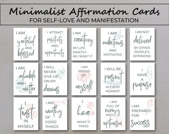 Growth Mindset Affirmation Card Deck, Vision Board Printable Pdf, Cards ...