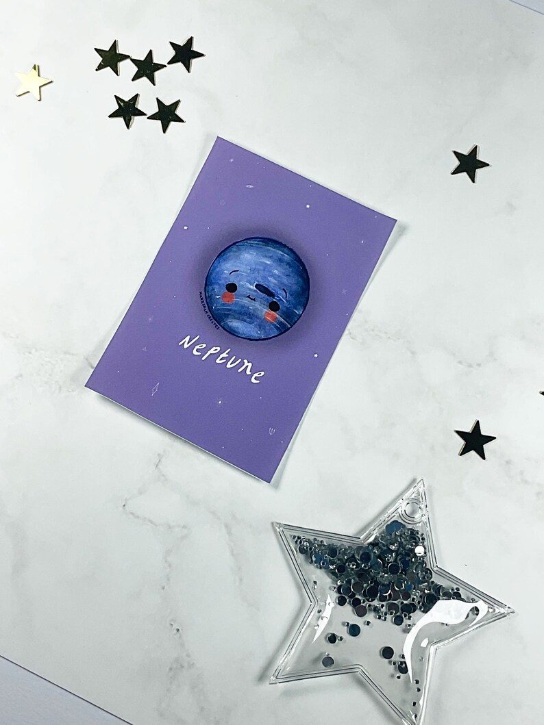 Neptune Waterproof Glossy Vinyl Sticker Planet Stickers - Etsy