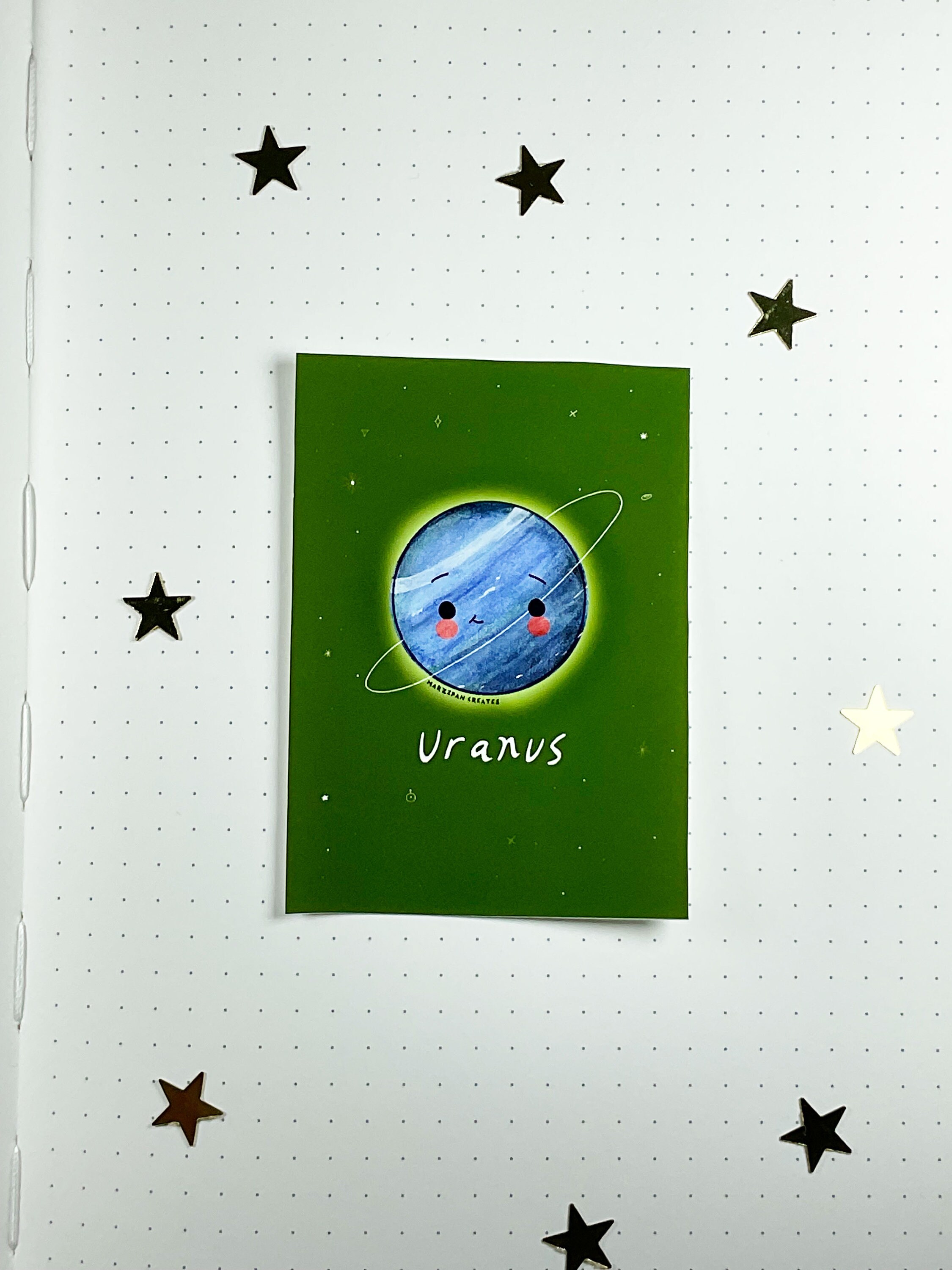 Uranus Waterproof Glossy Vinyl Sticker Planet Stickers Vinyl Stickers ...