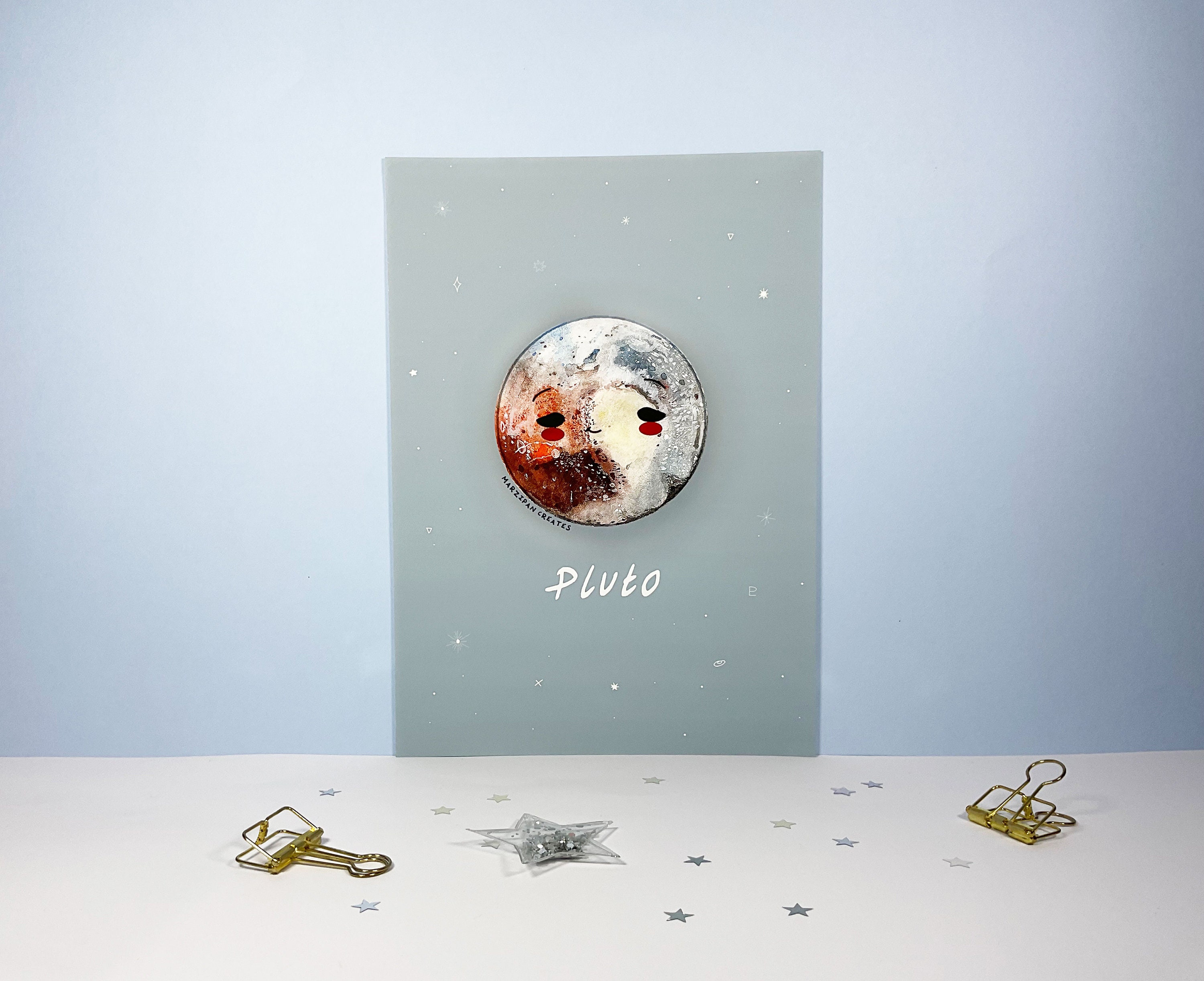 Pluto Pluto Illustration the Happy Pluto Planet Pluto the Planets Wall ...