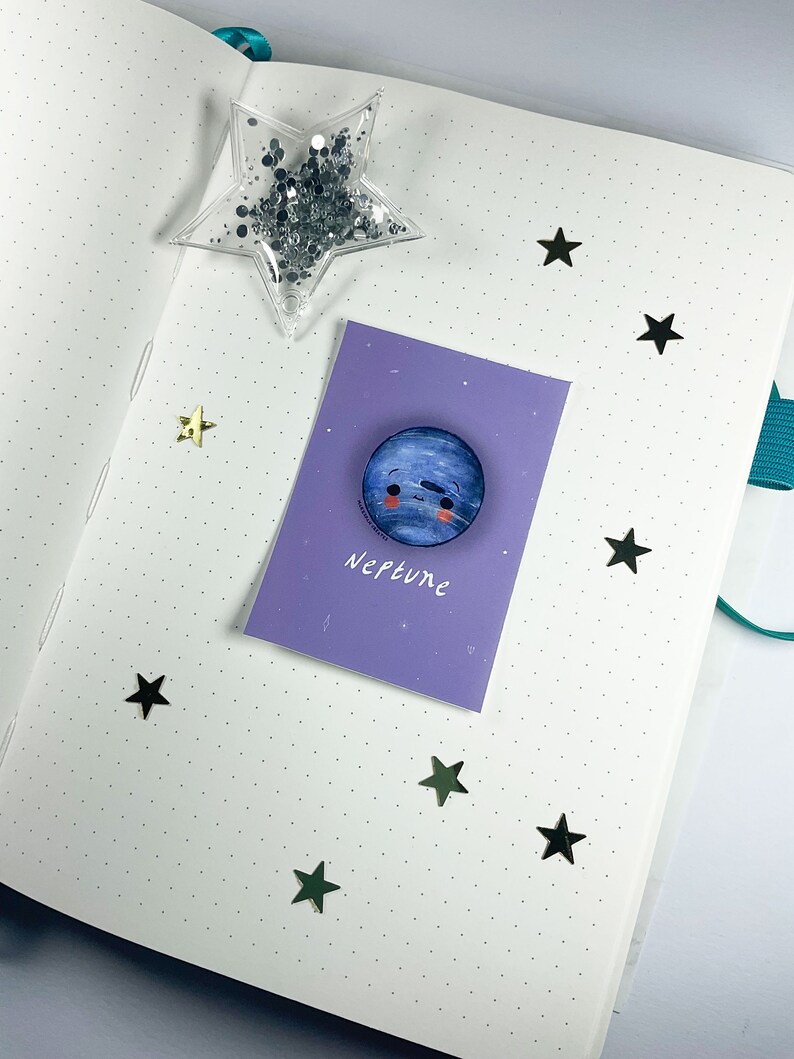 Neptune Waterproof Glossy Vinyl Sticker Planet Stickers - Etsy