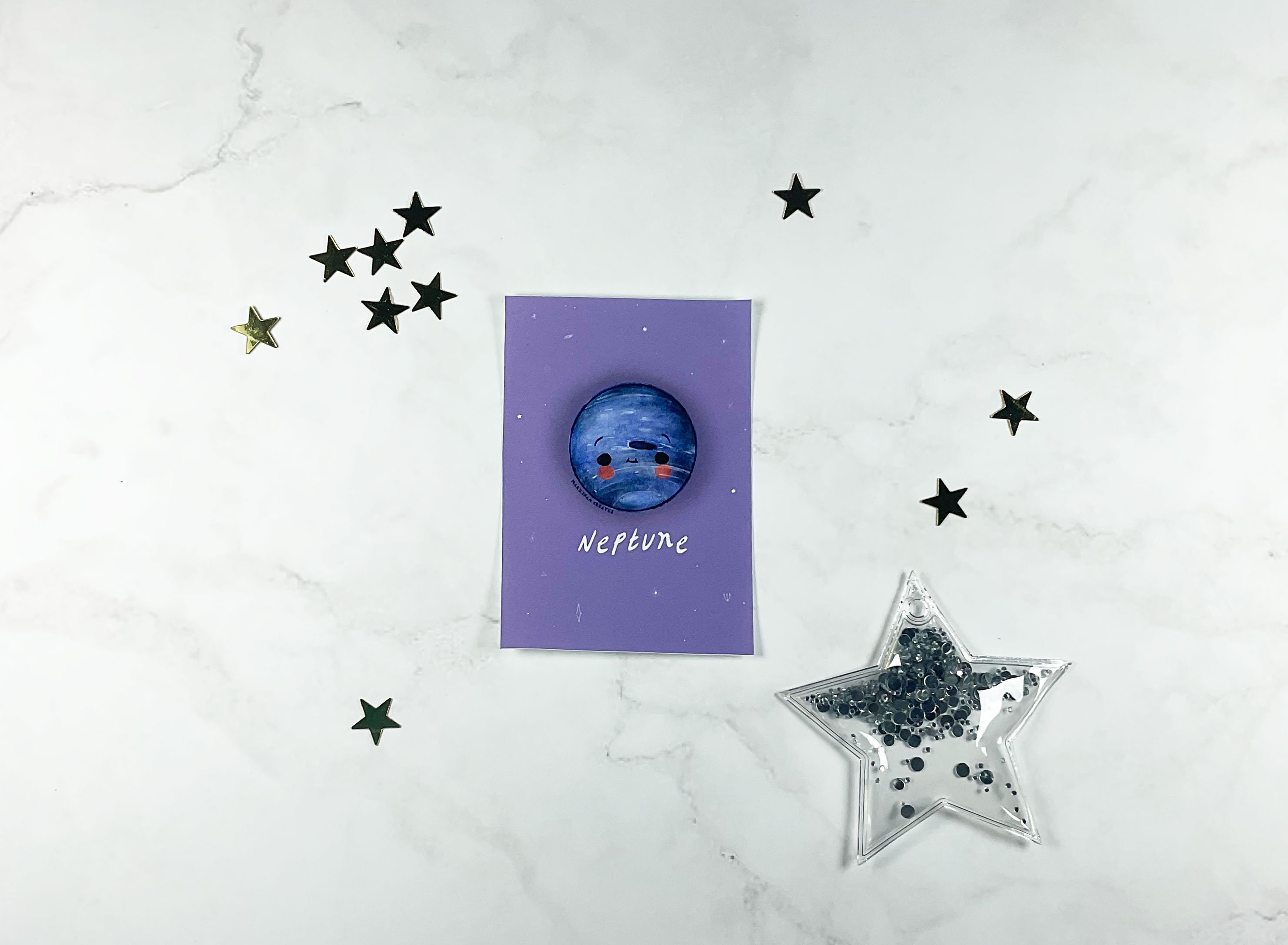 Neptune Waterproof Glossy Vinyl Sticker Planet Stickers - Etsy