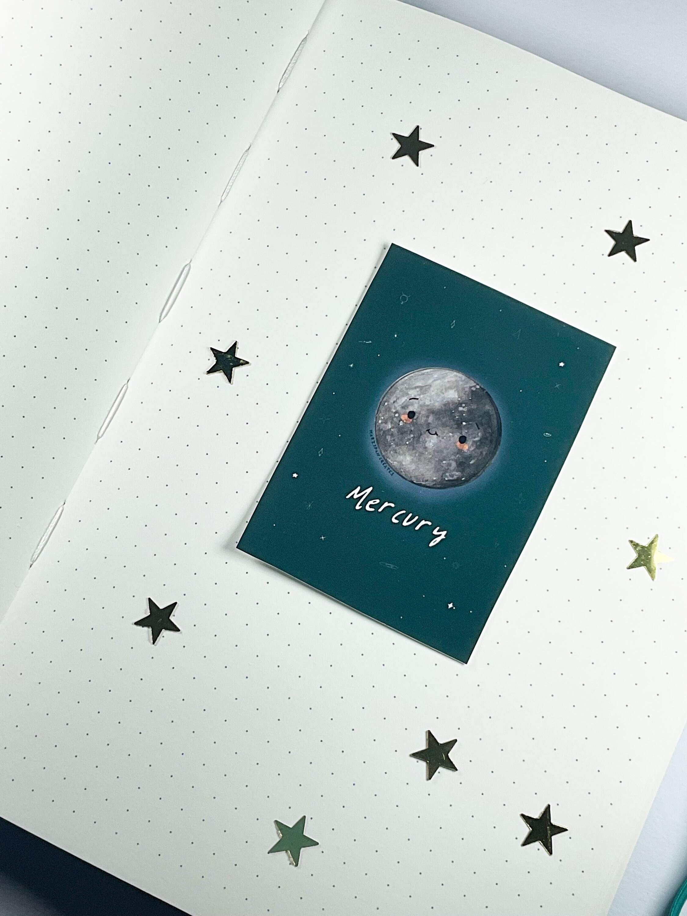 Mercury Waterproof Glossy Vinyl Sticker Planet Stickers - Etsy