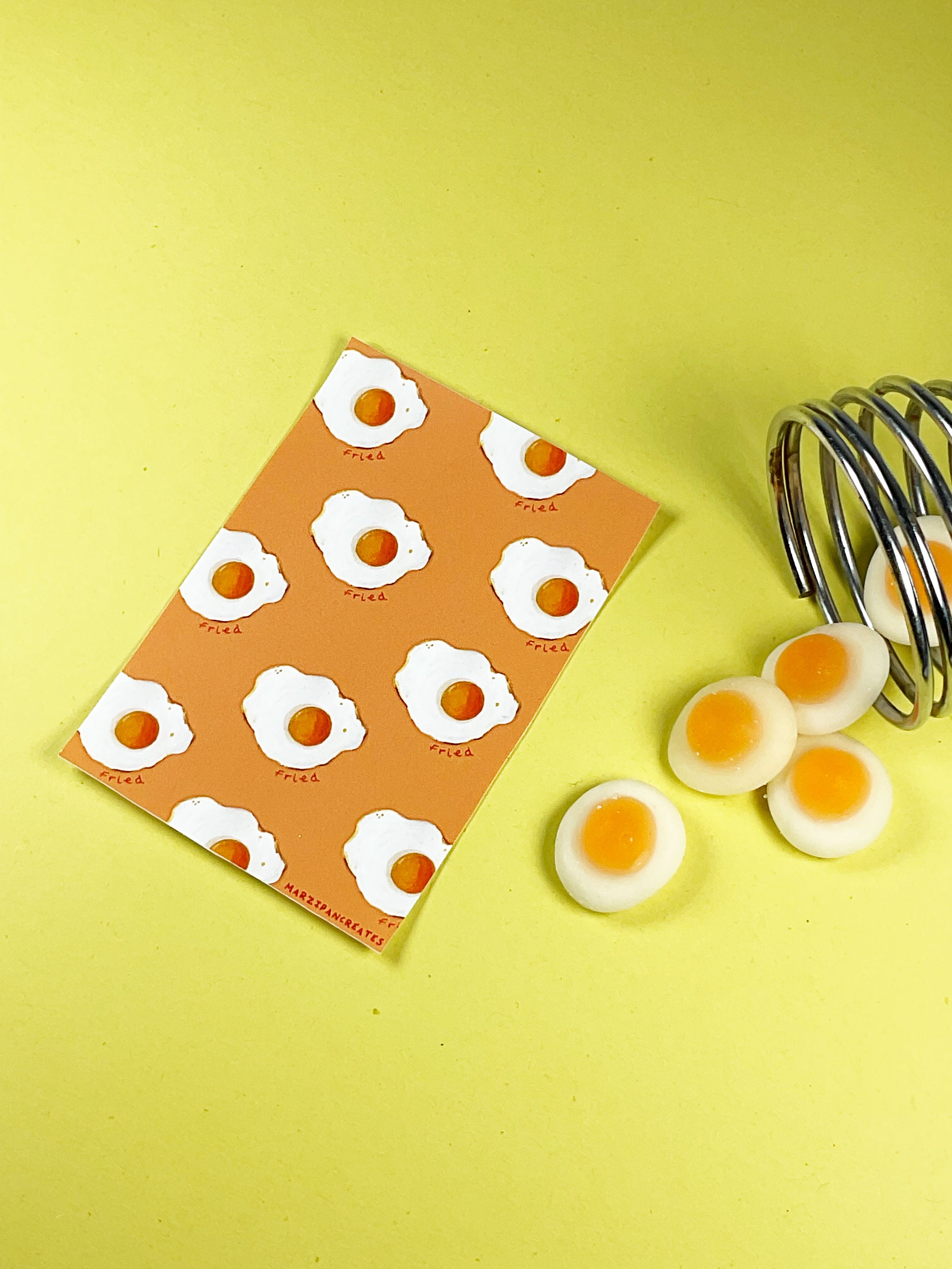 The Fried Egg Fried Egg Vinyl Sticker Waterproof Glossy Vinyl Sticker ...