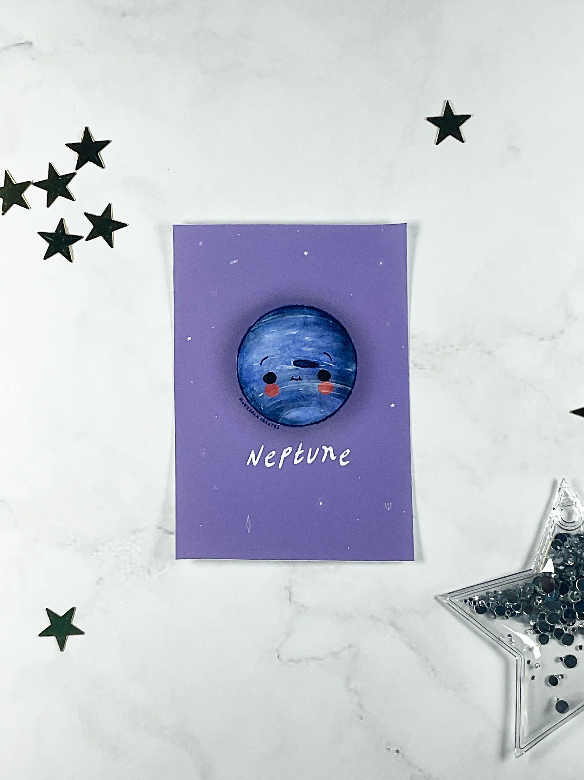Neptune Waterproof Glossy Vinyl Sticker Planet Stickers - Etsy