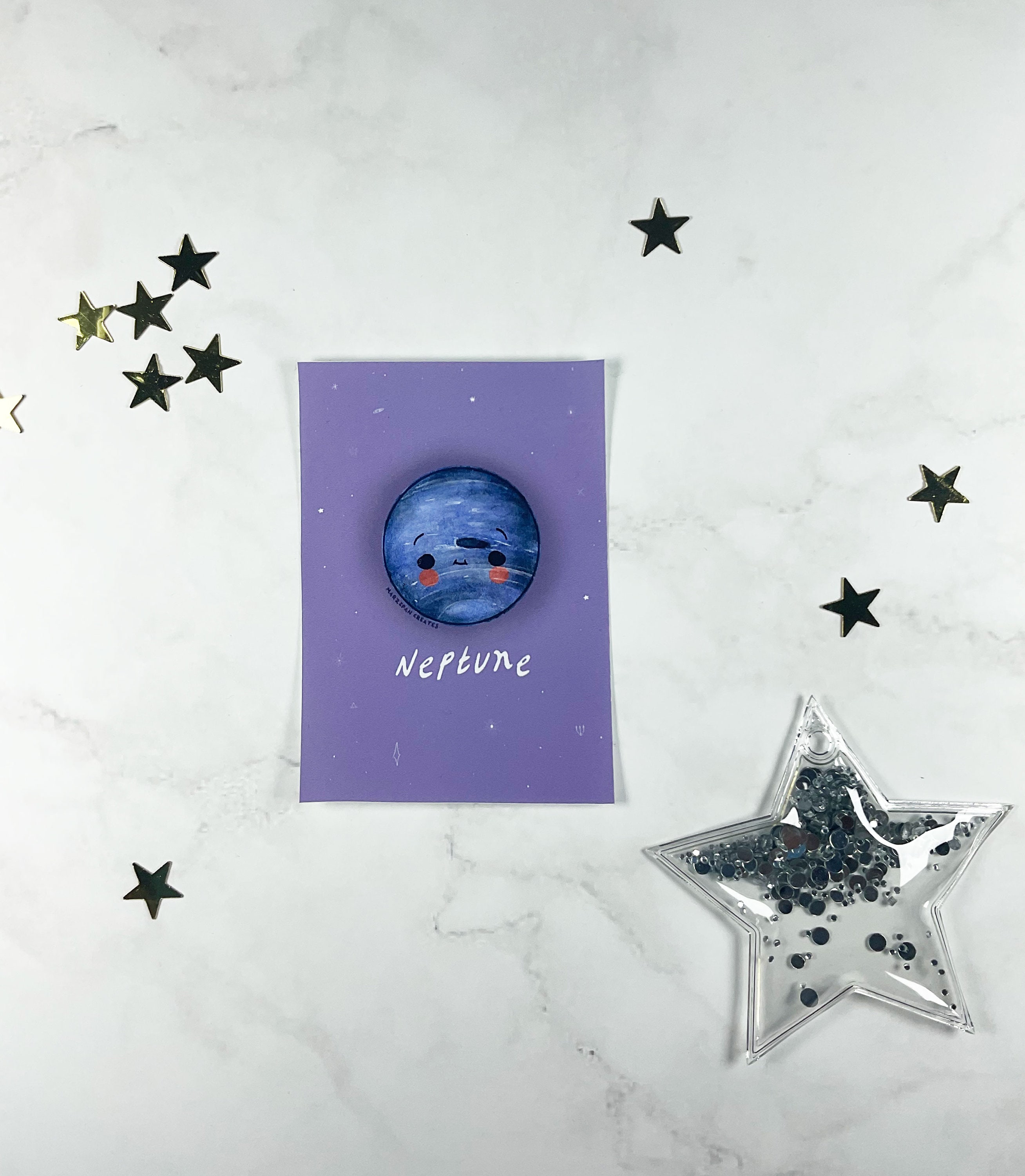 Neptune Waterproof Glossy Vinyl Sticker Planet Stickers - Etsy