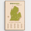 Ohio Golf Top 50 Courses Map - Etsy