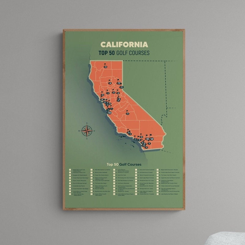 Map of California - Etsy