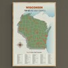 Wisconsin Golf Courses Map - Etsy