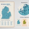 Ohio Golf Top 50 Courses Map - Etsy