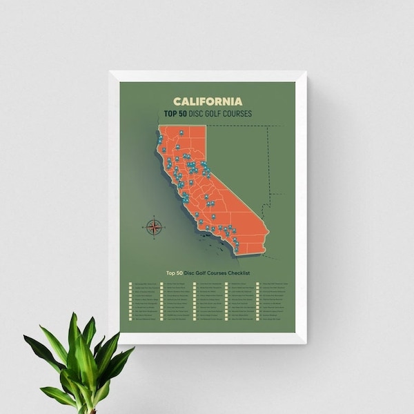 Framed California Map - Etsy