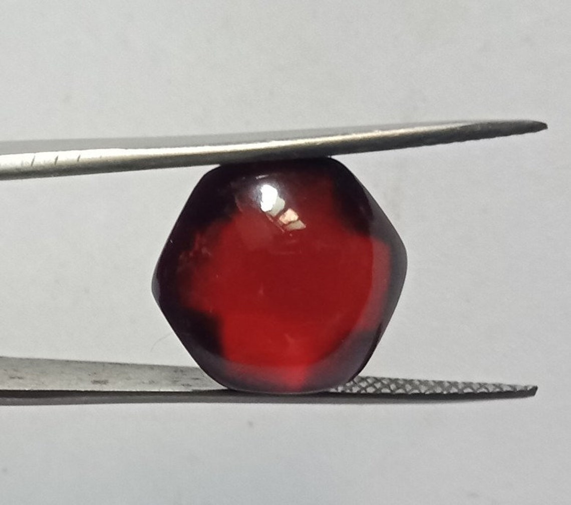 14 mm Natürlicher Granat Hessonit Edelstein Hexagon Eine Seite | Etsy