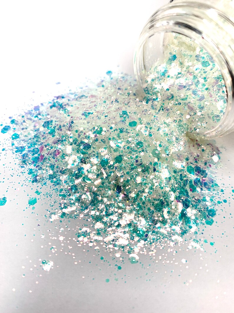 Crystal Clear Chunky Glitter Mix – Iridescent Polyester Glitter, Resin ...