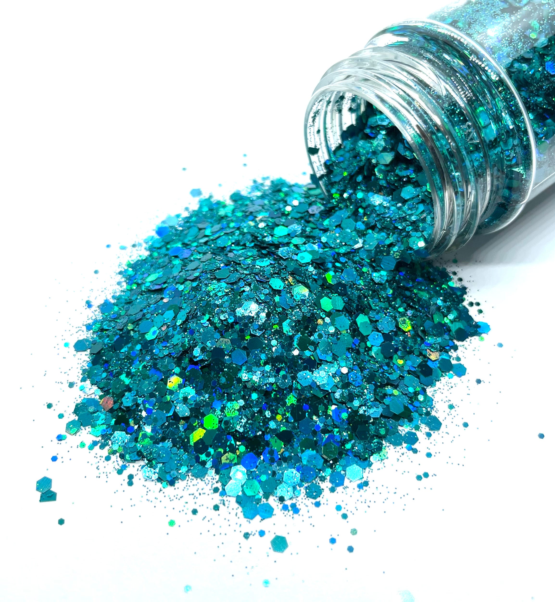 Paradise Island Chunky Glitter Mix Holographic teal blue | Etsy