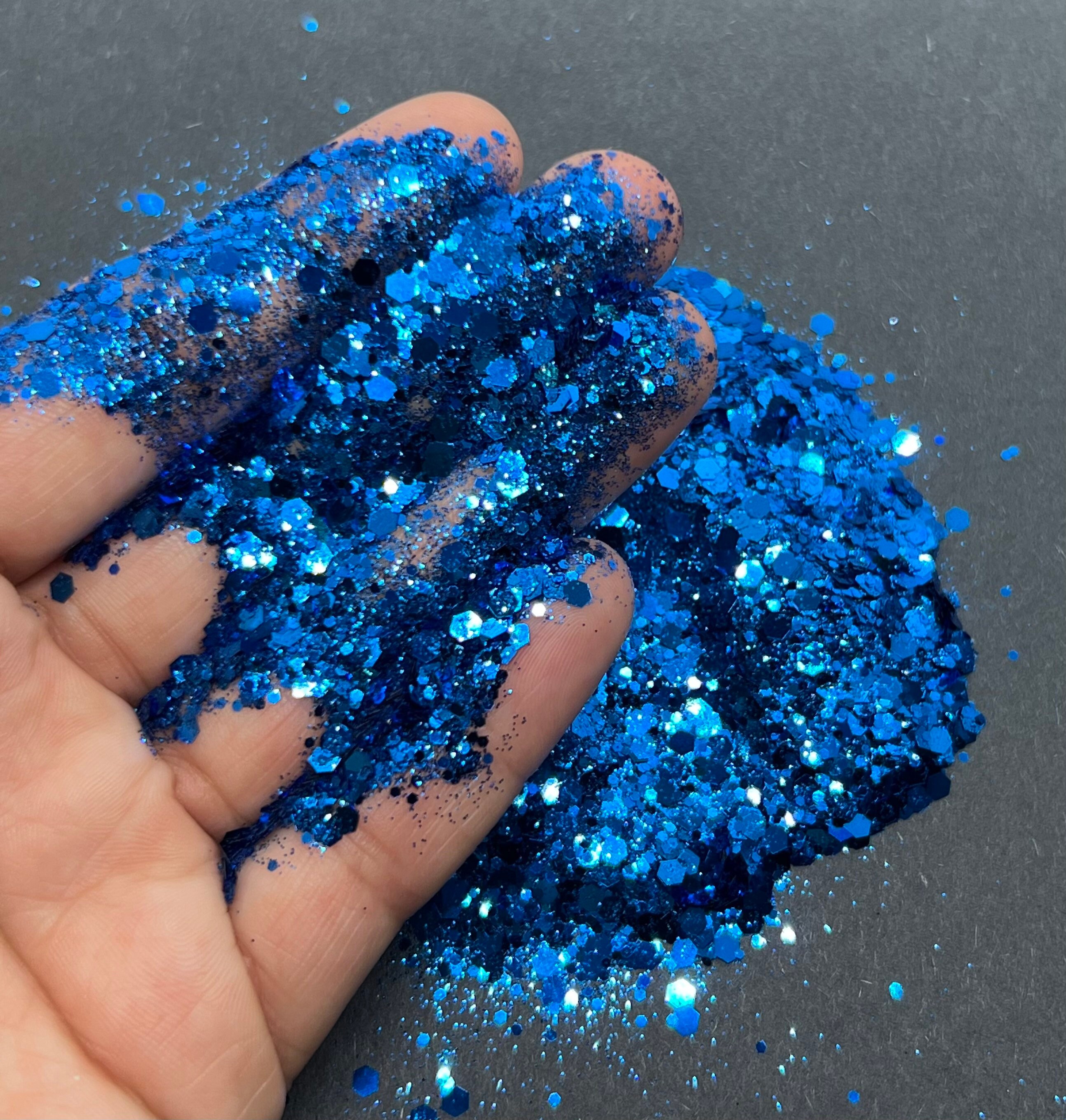Neptune Chunky Glitter Mix – Metallic Deep Blue, Resin Crafts - Etsy