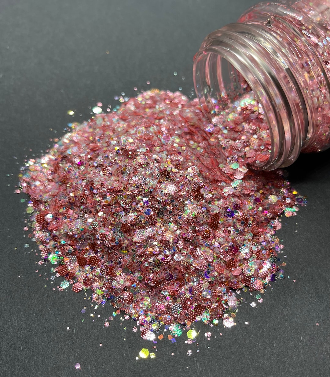 Pink Goddess - Chunky Glitter Mix - Color Shifting Pink/coral Glitter ...