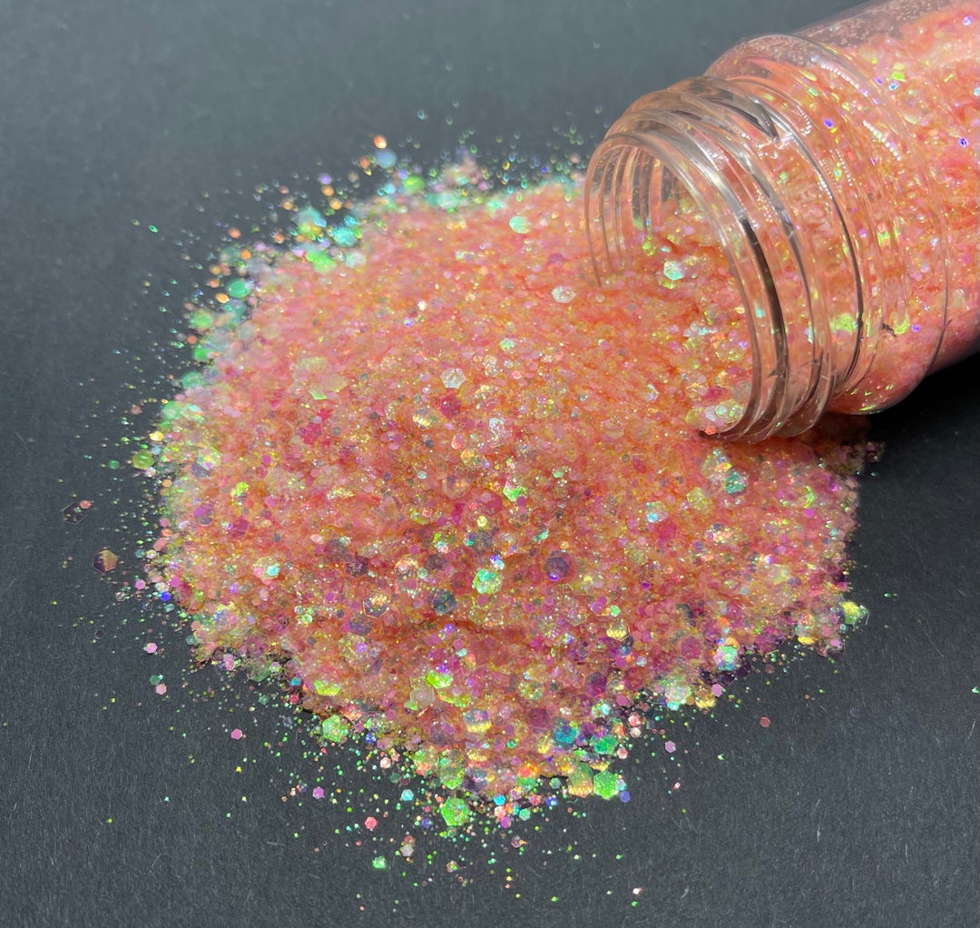 Peaches and Cream - Custom Chunky Glitter Mix - Iridescent Pink, Orange ...