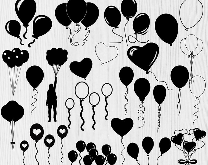 Balloon Bundle Svg Balloons Svg Ballons Svg Birthday - Etsy UK