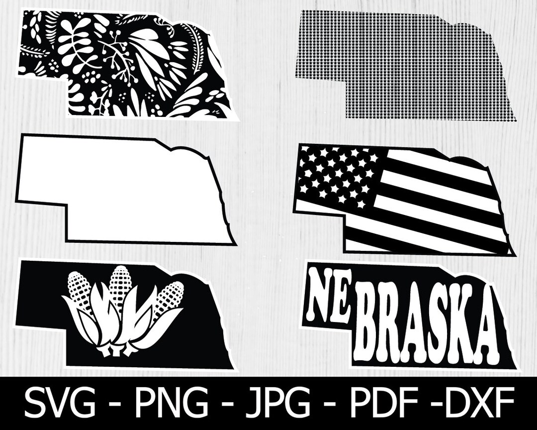 Nebraska State SVG, Floral Nebraska State, Nebraska SVG, Nebraska Home ...