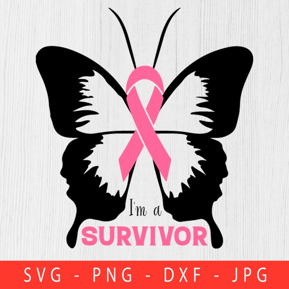 Breast Cancer Survivor SVG Butterfly Awareness Ribbon Svg | Etsy