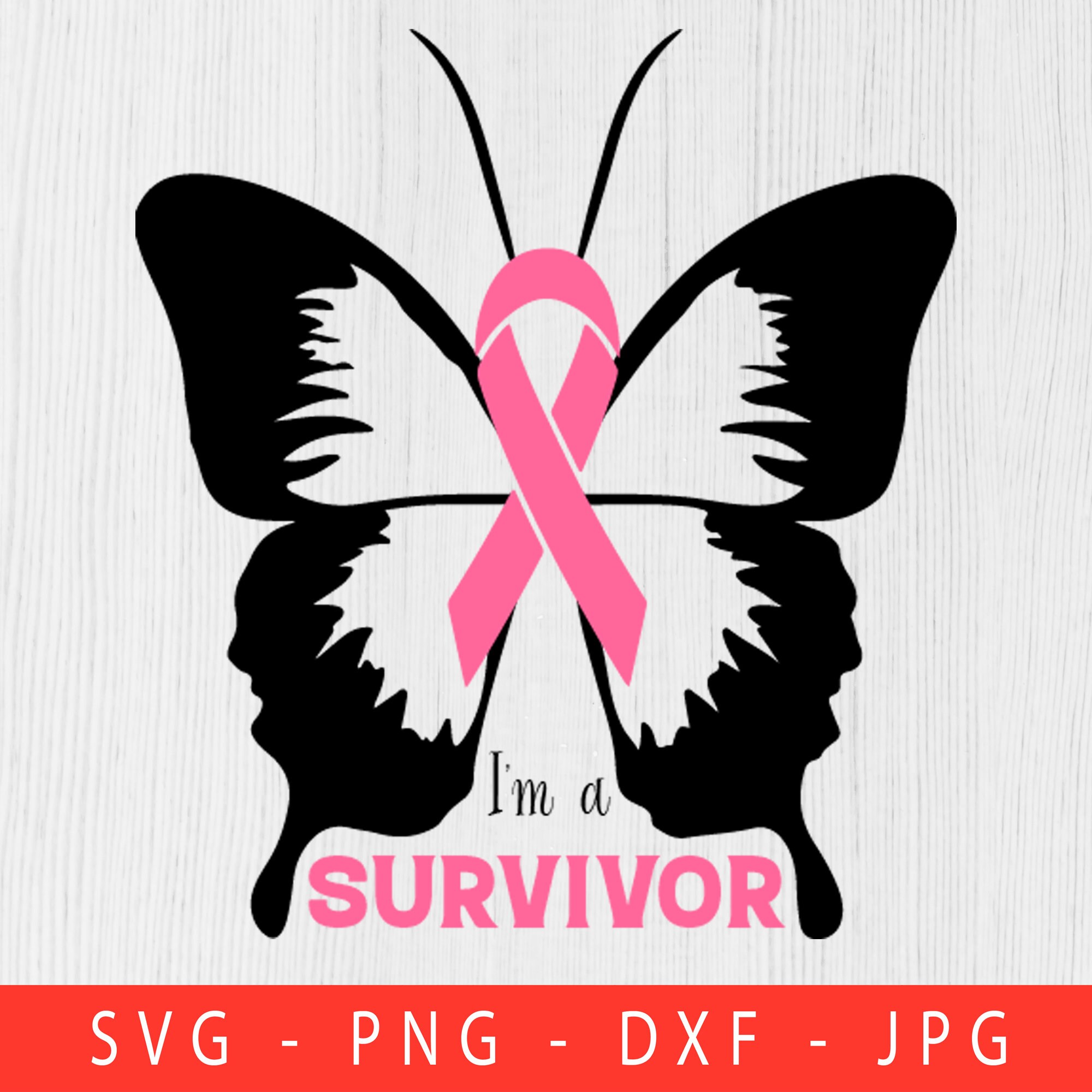 Breast Cancer Survivor SVG, Butterfly Awareness Ribbon Svg, Cancer ...