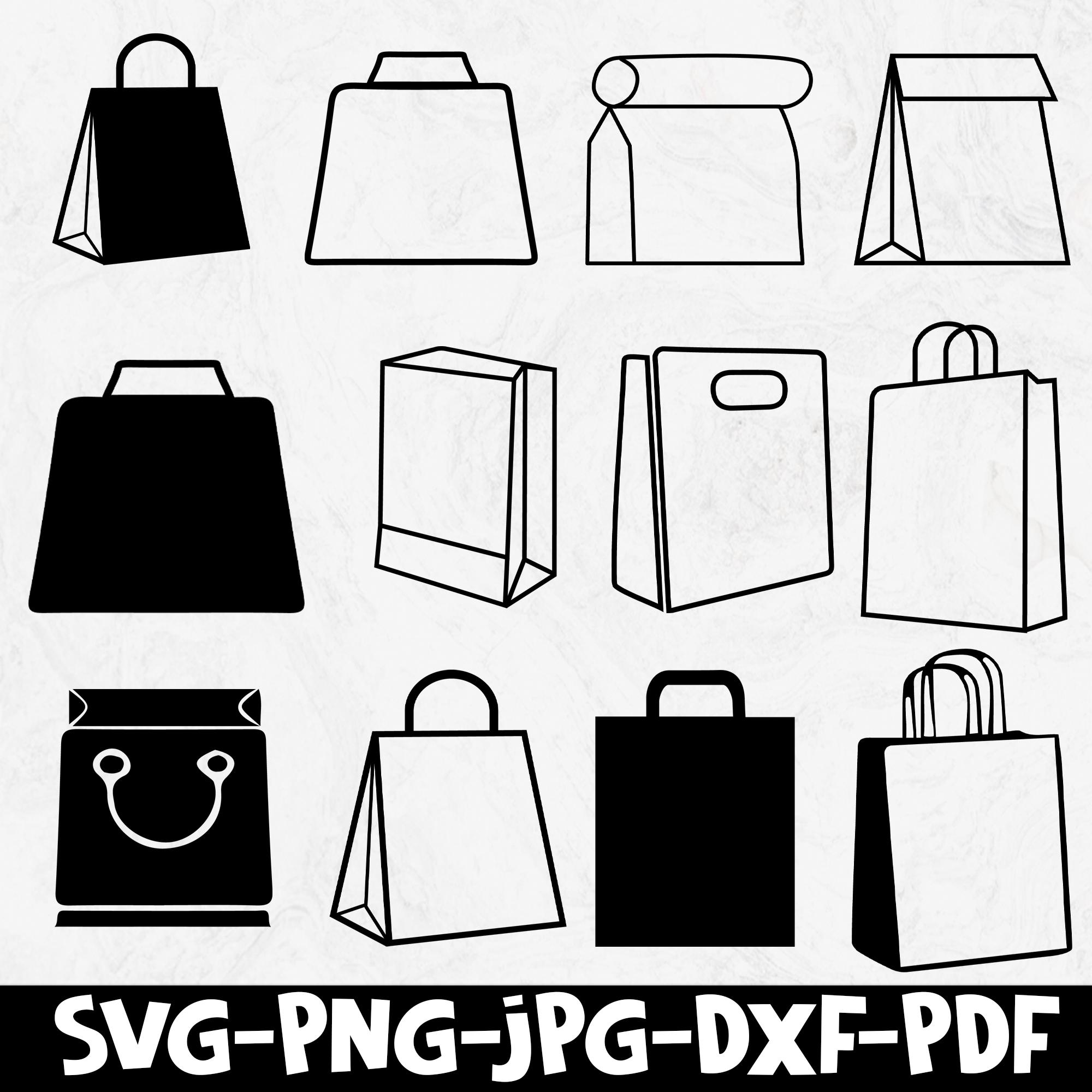 Paper Bag SVG Cut File, Shopping Bag Svg, SVG Files for Cricut ...
