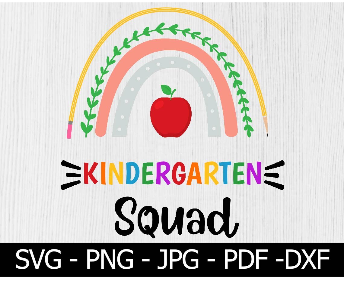 Kinder Squad Svg Kindergarten Squad Svg Back to School Svg - Etsy