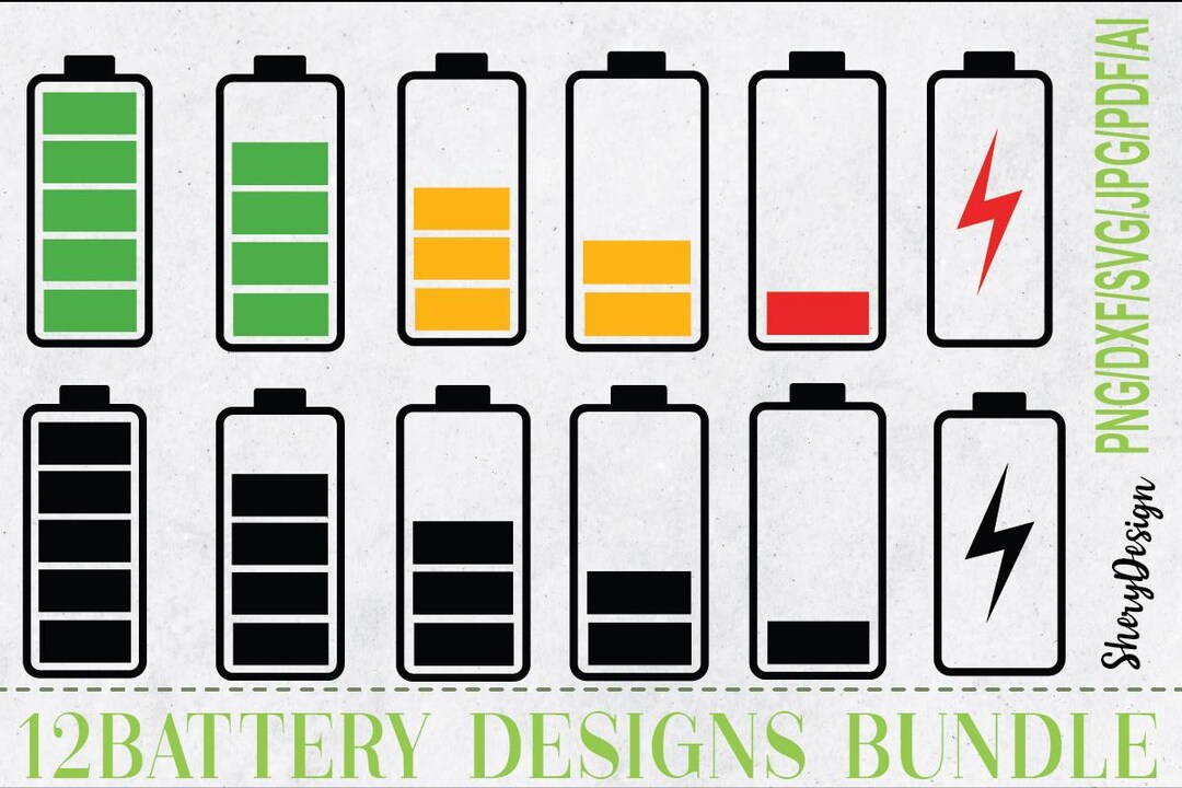 Battery Svg, Battery Png, Battery Clipart, Battery Vector, Battery ...