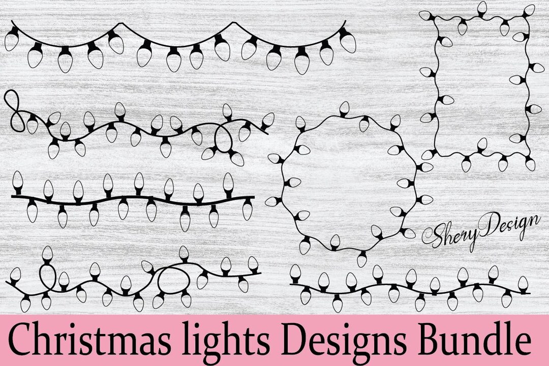 Christmas Lights Svg, Christmas Light String Svg, Christmas Lights ...