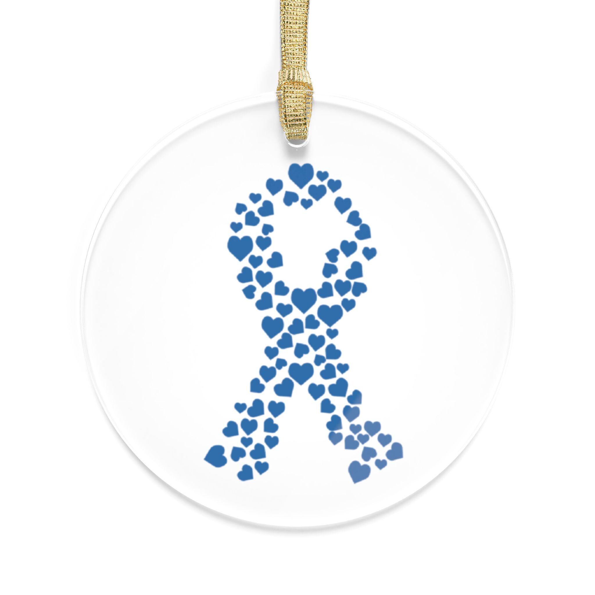Colon Cancer Heart Ribbon SVG, Colon Cancer Cancer Awareness SVG, Blue ...