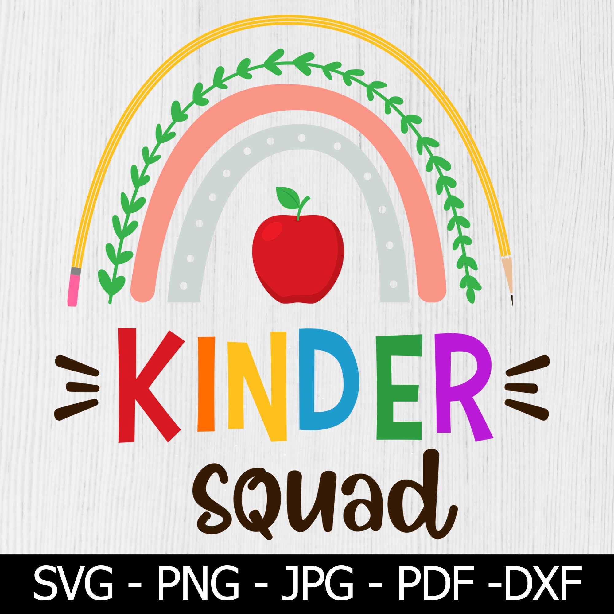 Kinder Squad Svg Kindergarten Squad Svg Back to School Svg - Etsy