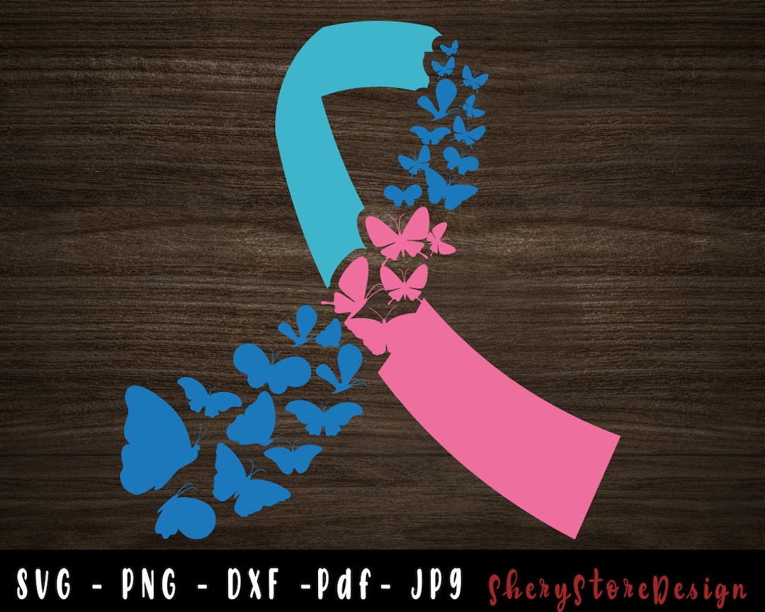 Thyroid Ribbon SVG, Thyroid Cancer SVG, Butterfly Thyroid Cancer Svg ...