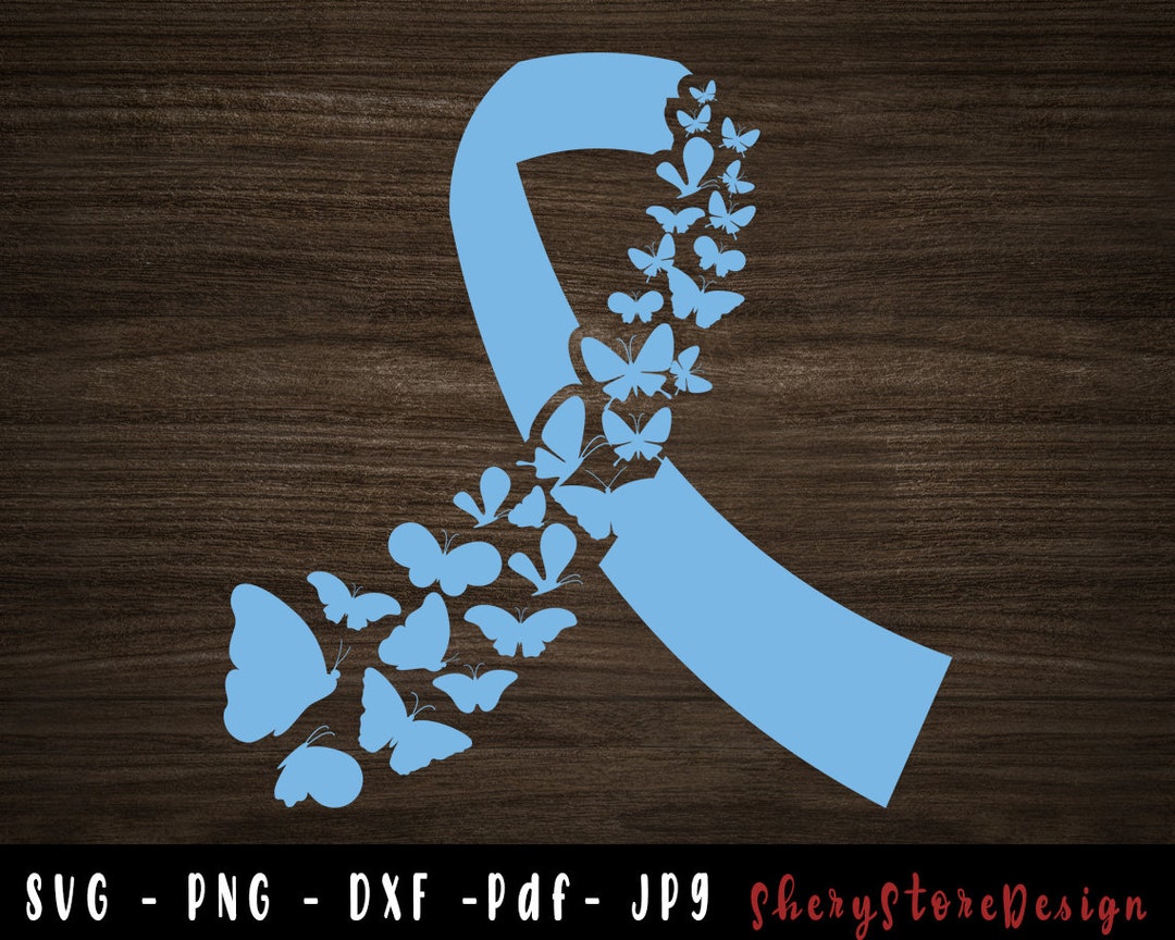 Prostate Ribbon SVG, Prostate Cancer SVG, Butterfly Prostate Cancer Svg ...