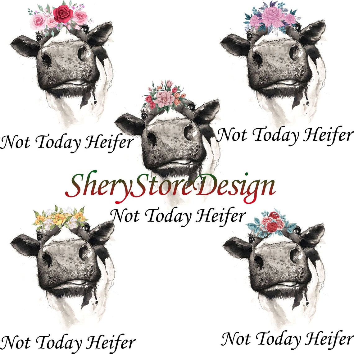 Not Today Heifer Bundle SVG, Not Today Heifer Bundle PNG, Not Today ...