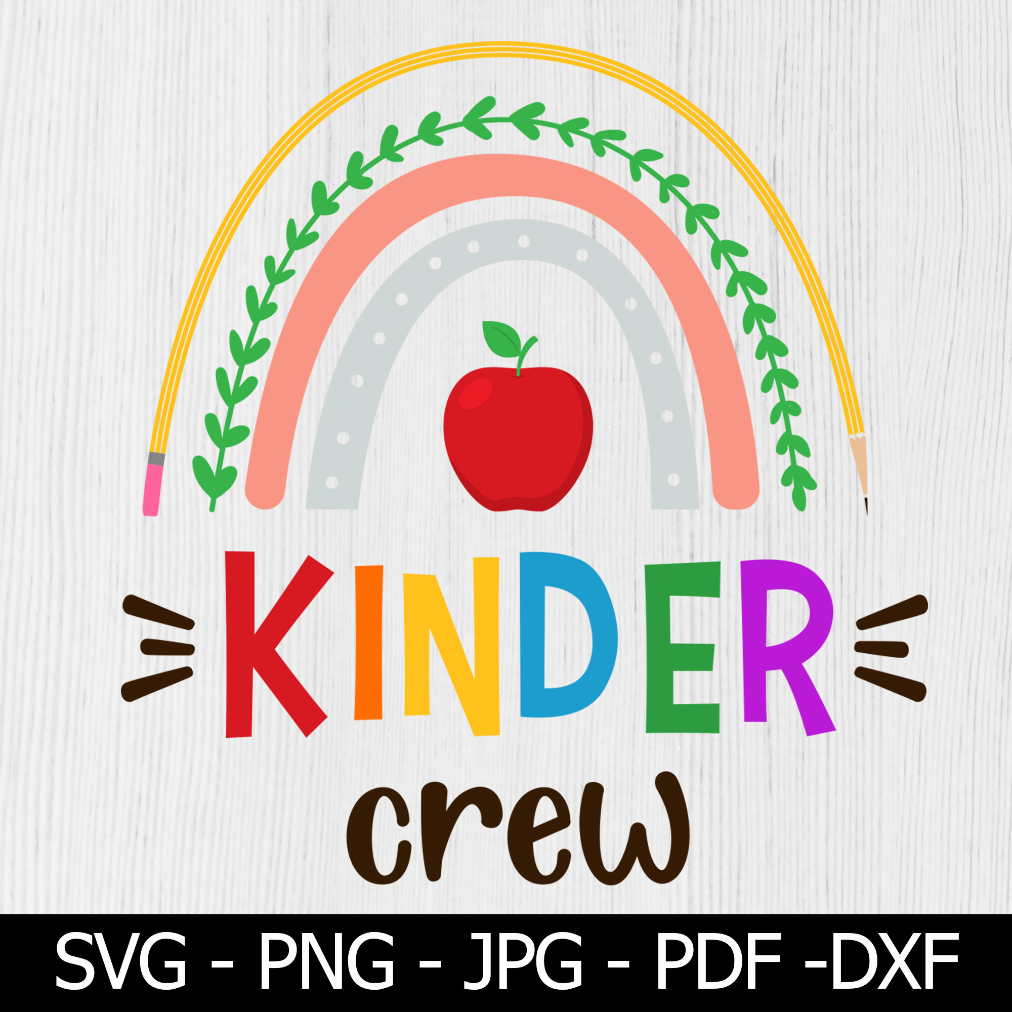 Kinder Crew SVG PNG Kindergarten Squad SVG Kindergarten Svg - Etsy