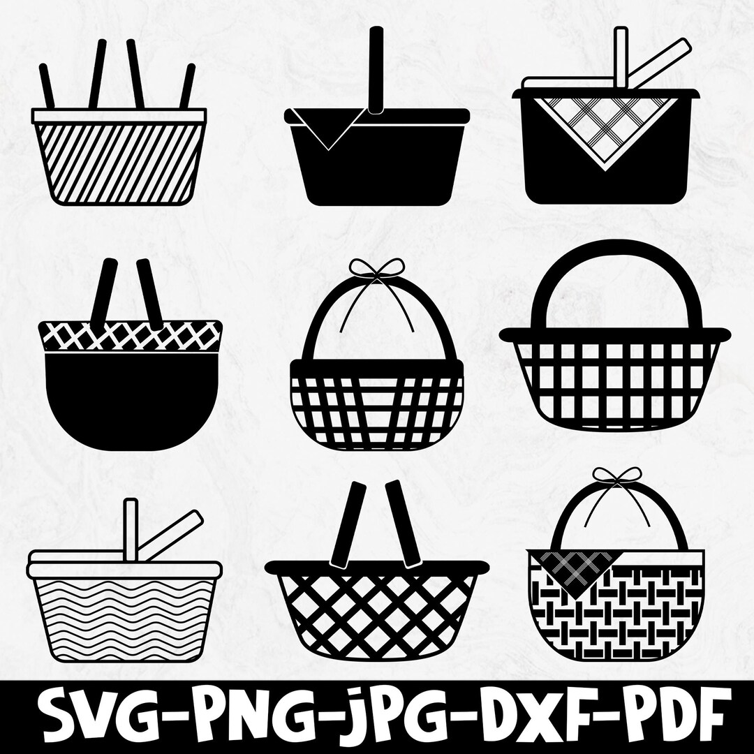Picnic Basket Svg Bundle, Picnic Clipart, Picnic Svg, Basket SVG ...